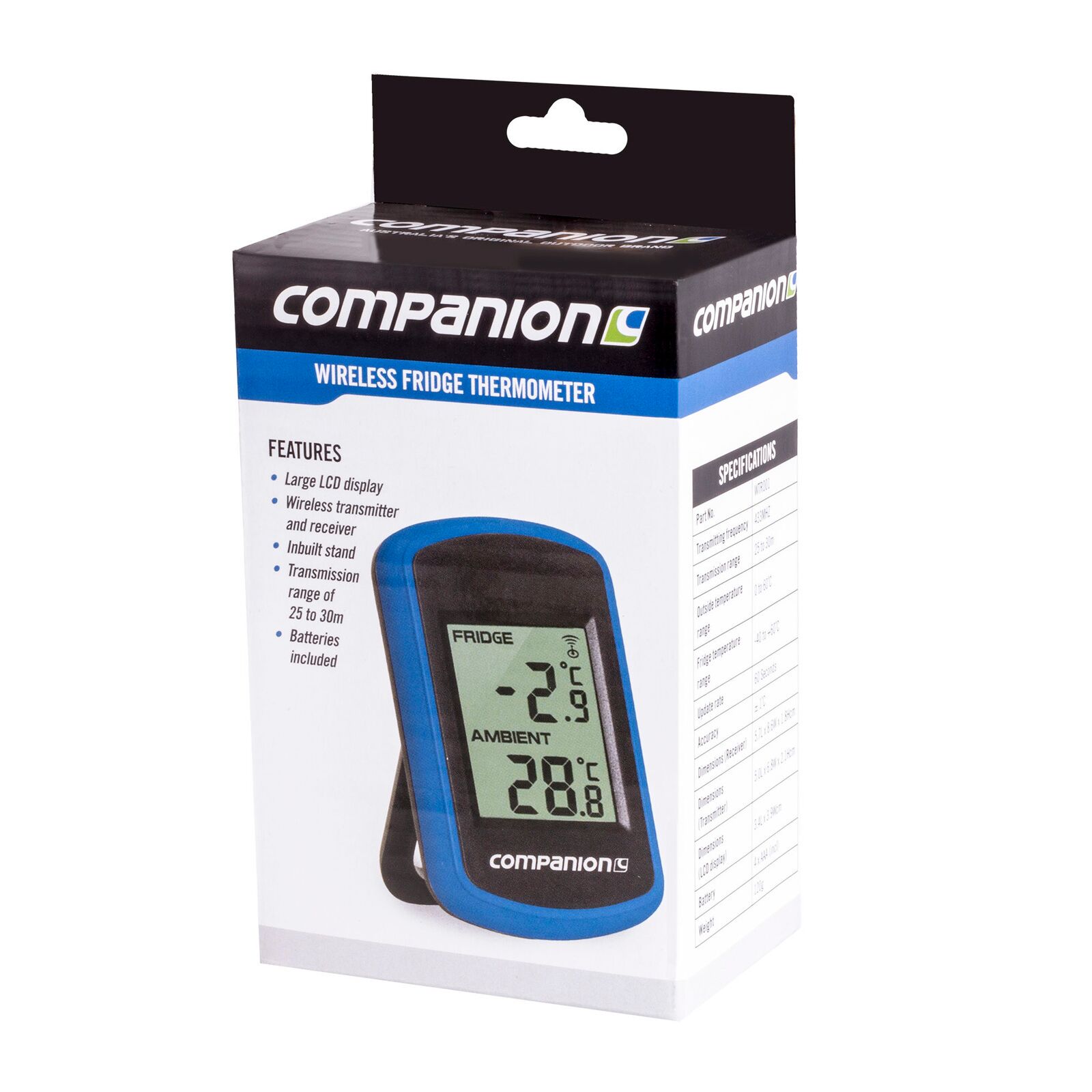 COMPANION Wireless Fridge Thermometer, Ασύρματο Θερμόμετρο Ψυγείου, OZT ...