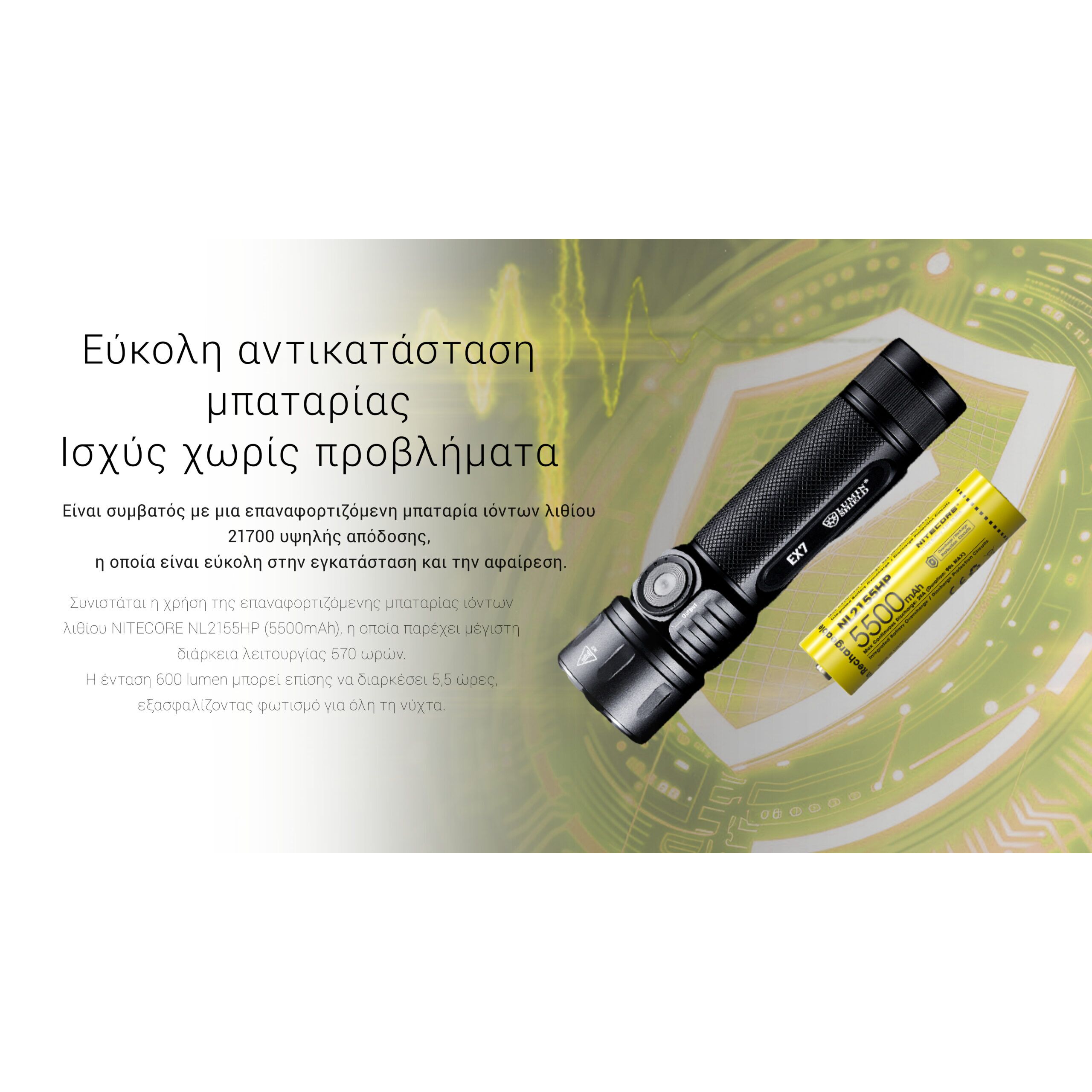 ΦΑΚΟΣ LED NITECORE EX7, 6000Lumens, 3xBeam Patterns | terramare.com.gr